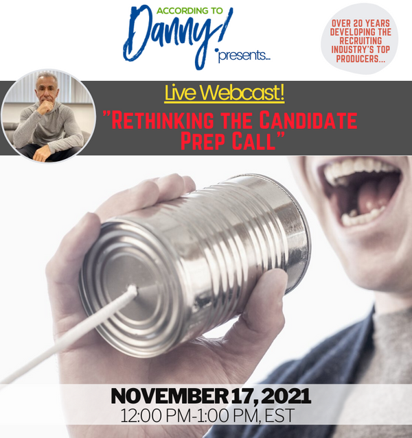 Member Recording: Rethinking the Prep Call - AccordingToDanny